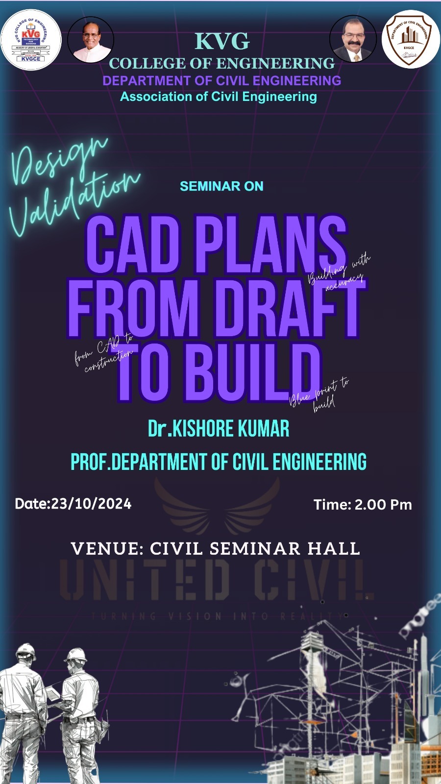 CAD plans from Draft to build - 2024 - KVGCE