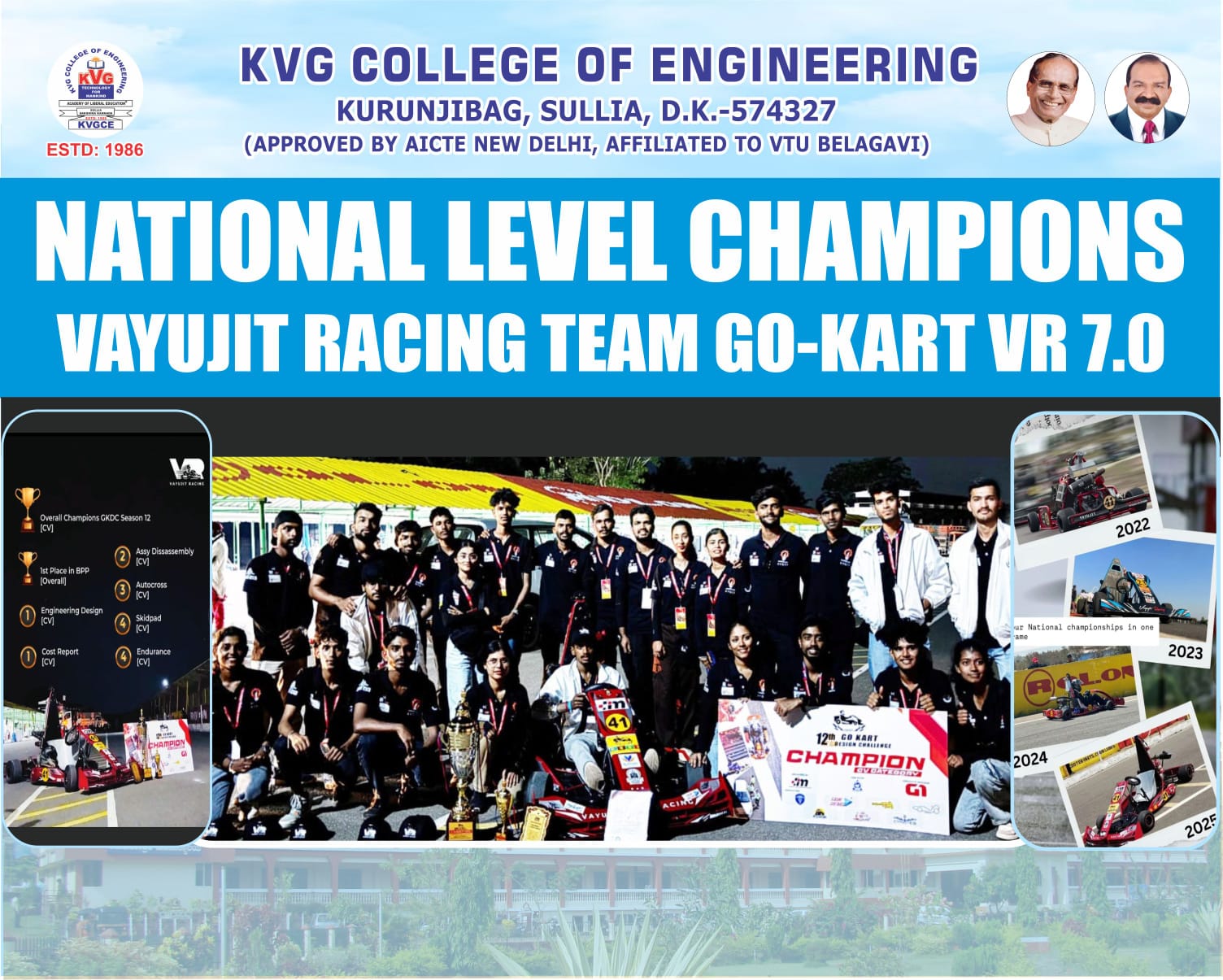 Vayujith Racing Wins National Championship - KVGCE